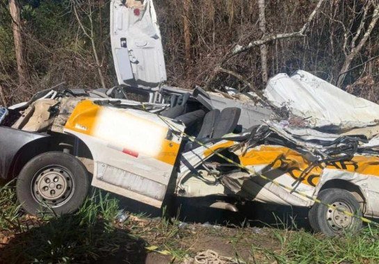 MG: Acidente entre caminhão e van escolar deixa mortos e feridos - Estado de Minas