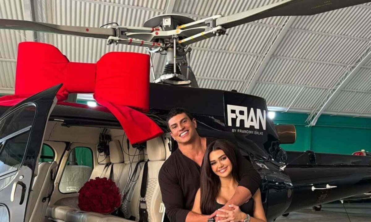 Saiba quem é o noivo bilionário de Franciny Ehlke, que a presenteou com um helicóptero